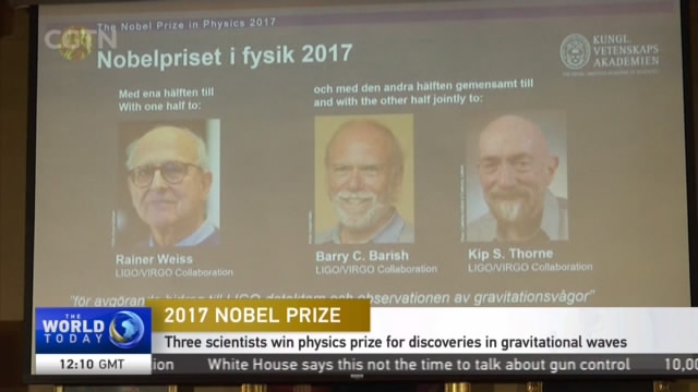 2017 Nobel Prize: Three scientists win physics prize for discoveries in gravitational waves - CGTN