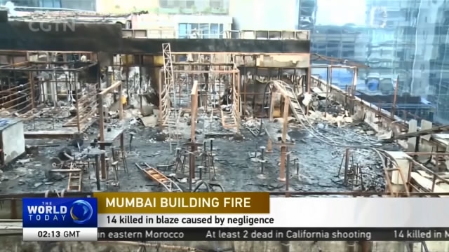 Mumbai Building Fire: 14 killed in blaze caused by negligence - CGTN